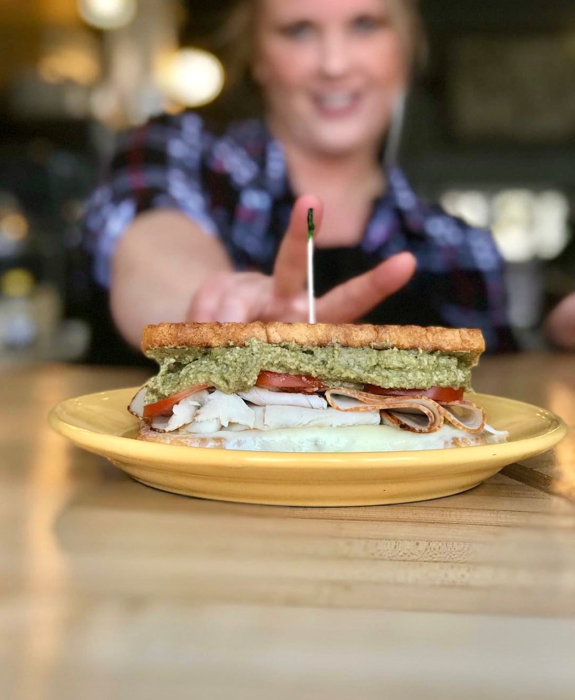 Turkey Pesto Panini | Paper City Coffee